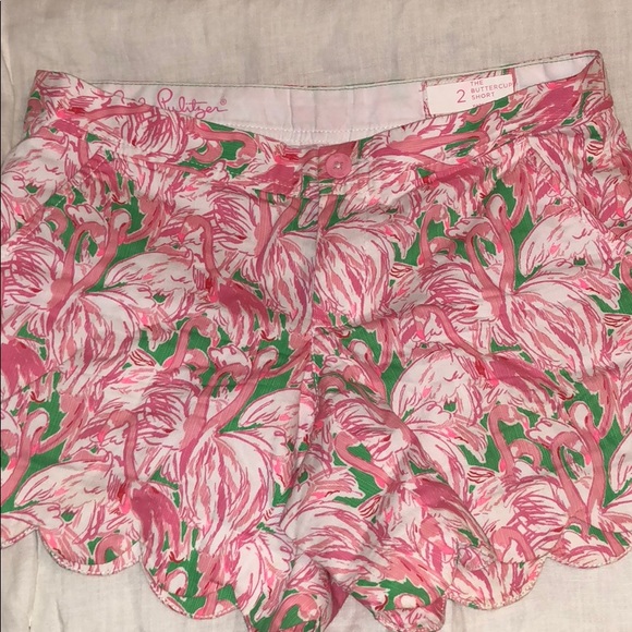 Lilly Pulitzer | Shorts | Lilly Pulitzer Flamingo Print Buttercup Short | Poshmark